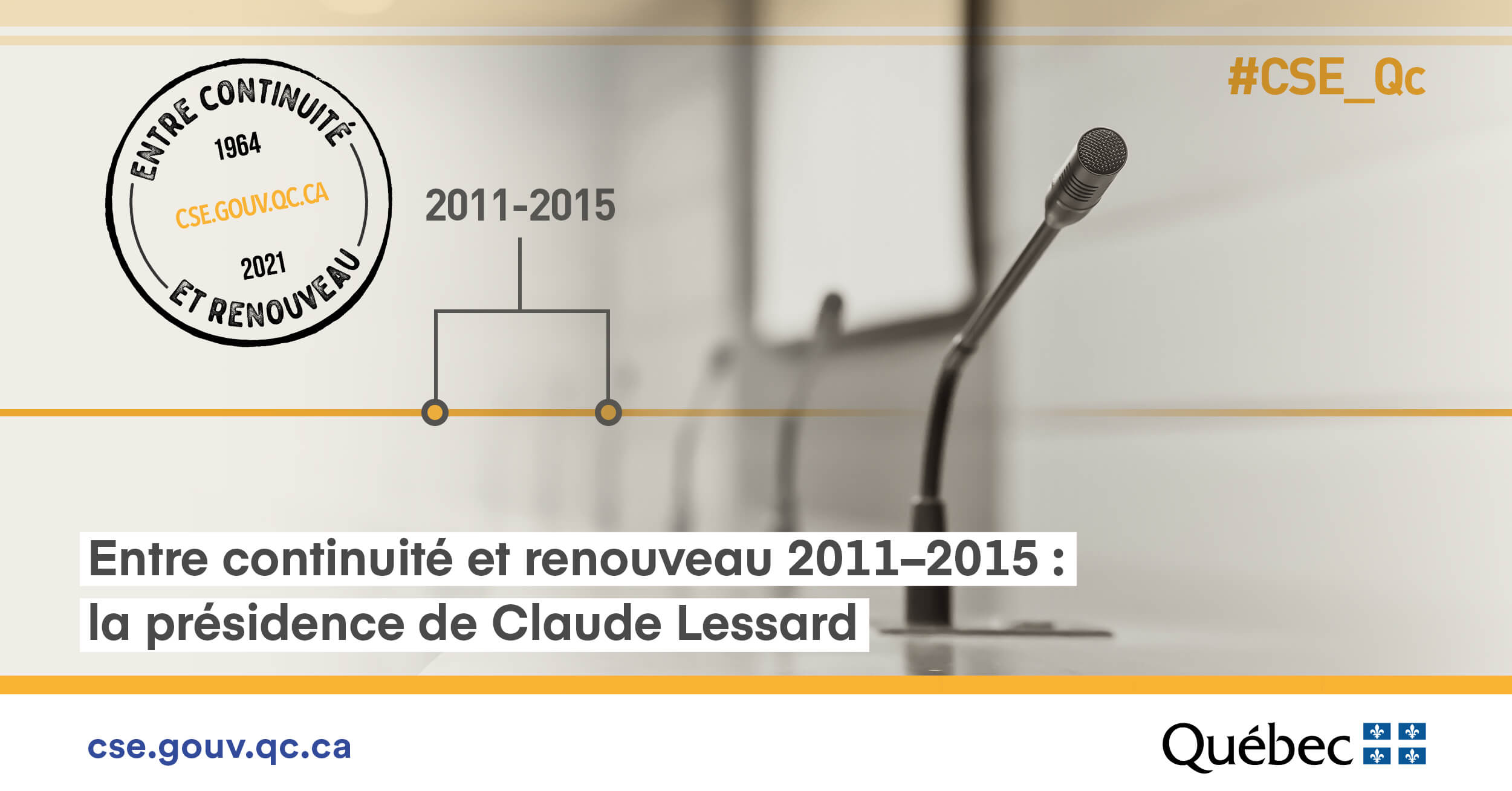 Entre continuité et renouveau 2011 – 2015 : la présidence de Claude ...