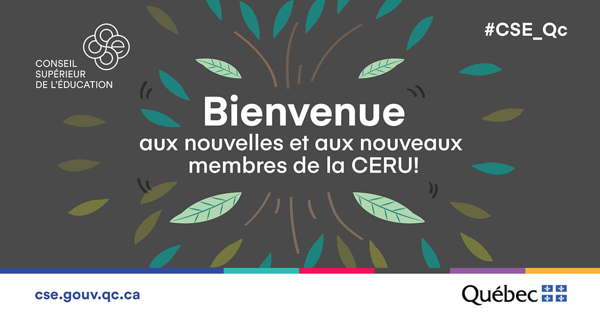 Bienvenue aux nouvelles et nouveaux membres de la CERU ! - CSE