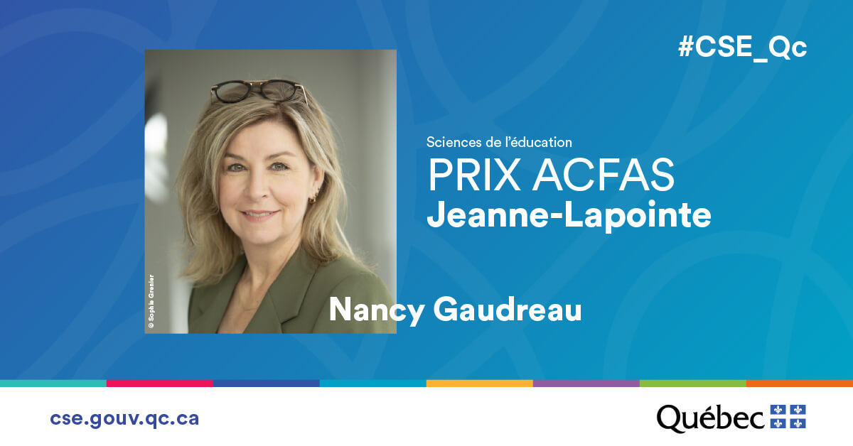 Félicitations à la professeure Nancy Gaudreau! - CSE
